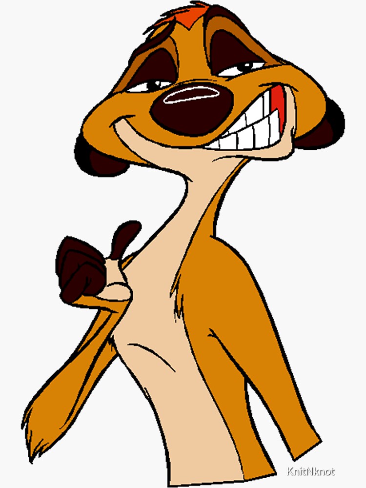 "timon funny" Sticker for Sale by KnitNknot | Redbubble
