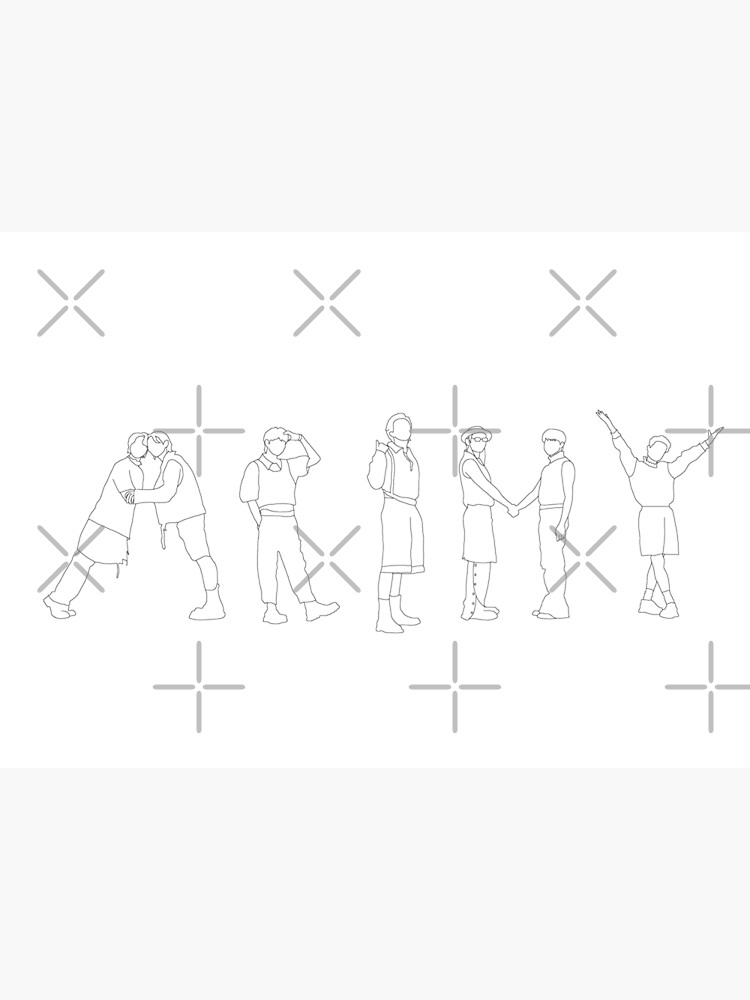 "Butter ARMY line art, Permission to dance" Poster for Sale by ...