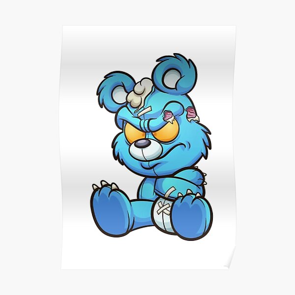 "Bad teddy bear " Poster by MadTripStudio | Redbubble