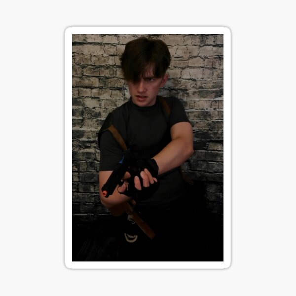 "Leon Kennedy Resident Evil 4 (Cosplay Print #2) " Sticker for Sale by ...