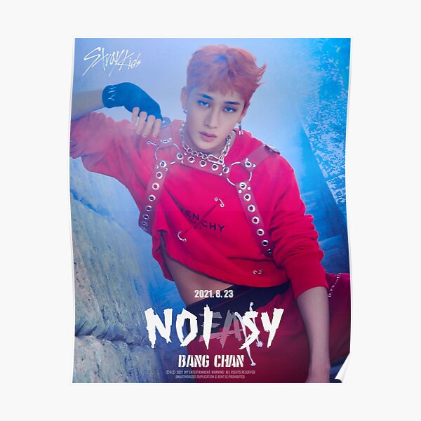 "NOEASY Bang chan Stray kids" Poster for Sale by Aysha-draws | Redbubble