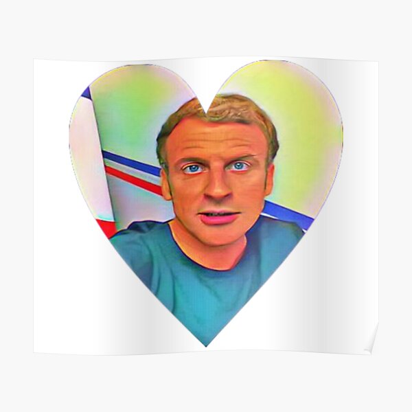 "Emmanuel Macron love" Poster for Sale by dynastyokou | Redbubble