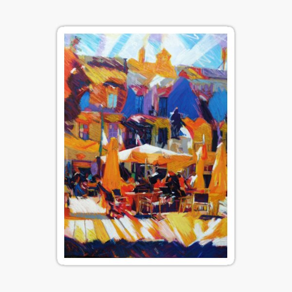 "Cafe, Gozo, Malta" Sticker for Sale by pauledmondson | Redbubble