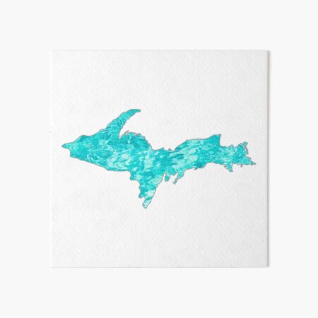"Upper Peninsula of Michigan Water Logo" Art Board Print for Sale by USAMeetsItaly | Redbubble