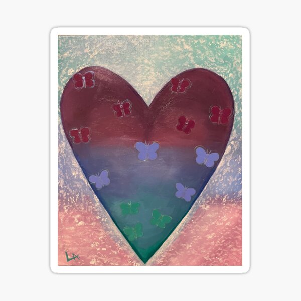 "Butterfly Heart " Sticker for Sale by Lovelylei | Redbubble