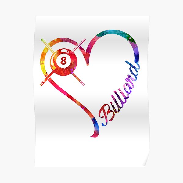 "Billiard heart" Poster by CactusDesigns68 | Redbubble