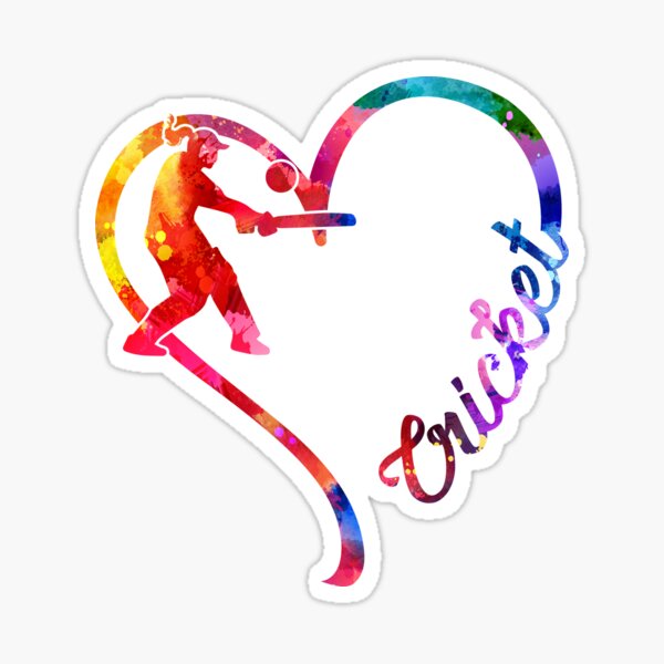 "Cricket heart" Sticker for Sale by CactusDesigns68 | Redbubble