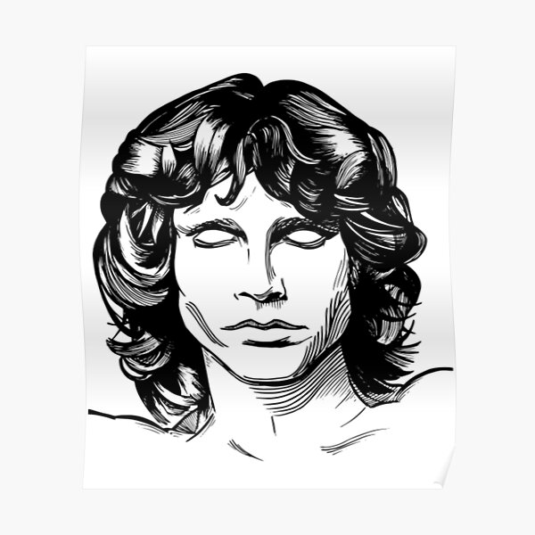 "Jim Morrison chibi" Poster for Sale by typeshirts | Redbubble