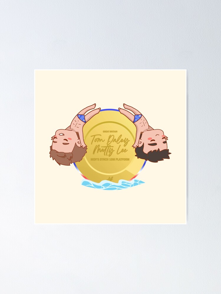 "Tom Daley and Matty Lee, GB" Poster by andzl | Redbubble