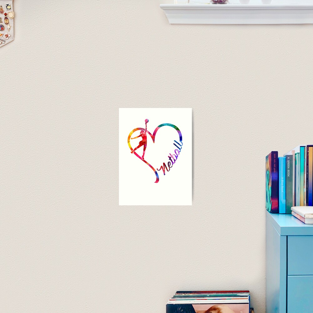 "Netball heart" Poster for Sale by CactusDesigns68 | Redbubble