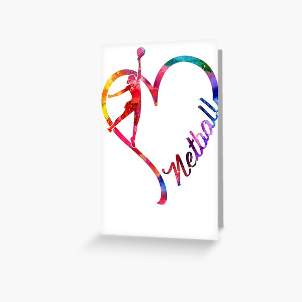 "Netball heart" Greeting Card for Sale by CactusDesigns68 | Redbubble