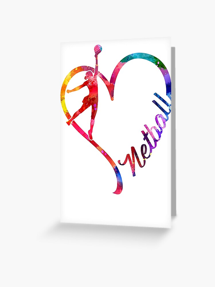 "Netball heart" Greeting Card for Sale by CactusDesigns68 | Redbubble