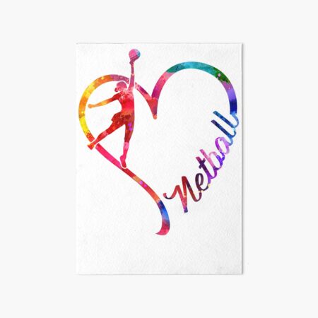 "Netball heart" Art Board Print for Sale by CactusDesigns68 | Redbubble