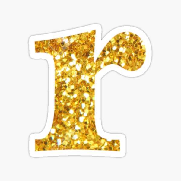 "gold glitter R" Sticker for Sale by mgriest | Redbubble