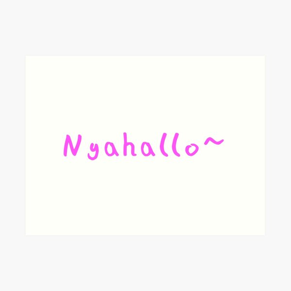 "Nyahallo~! Hololive 0th Gen Sakura Miko's Greeting" Art Print for Sale ...