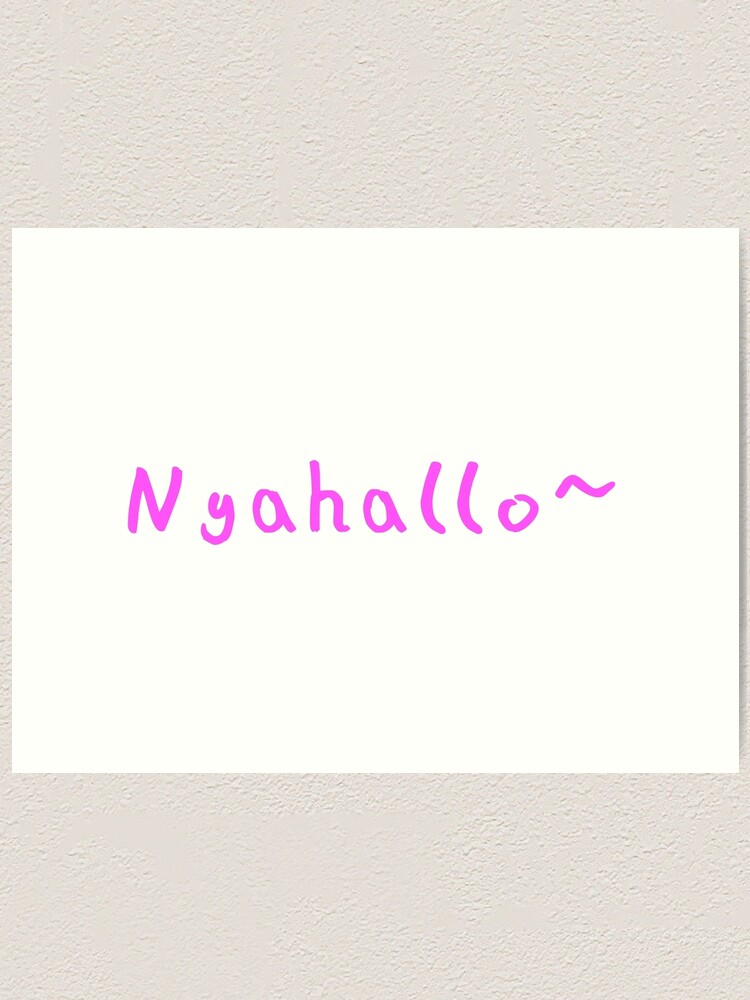 "Nyahallo~! Hololive 0th Gen Sakura Miko's Greeting" Art Print for Sale ...