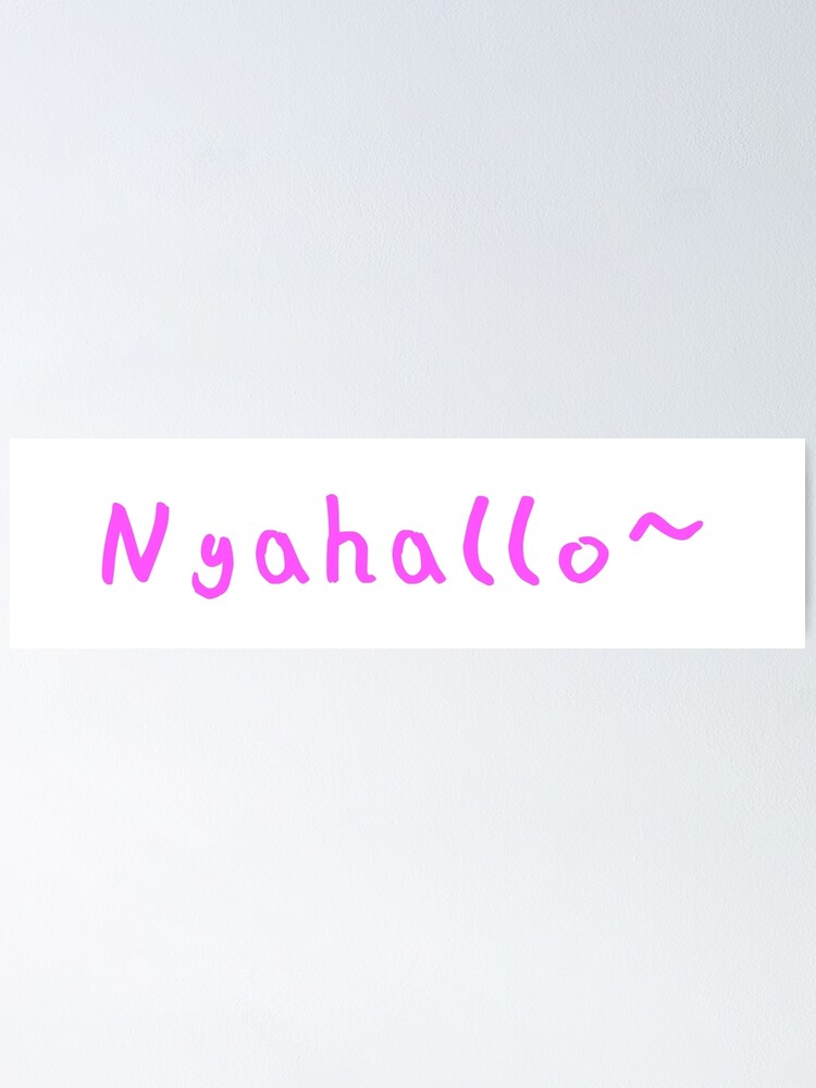 "Nyahallo~! Hololive 0th Gen Sakura Miko's Greeting" Poster for Sale by ...