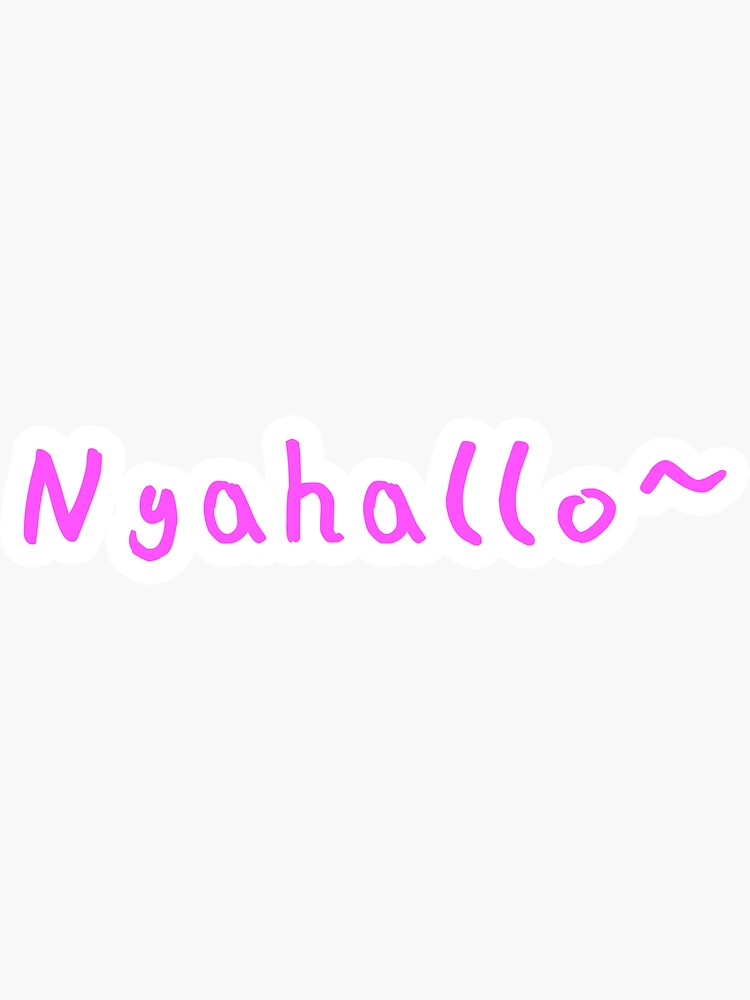 "Nyahallo~! Hololive 0th Gen Sakura Miko's Greeting" Sticker for Sale ...