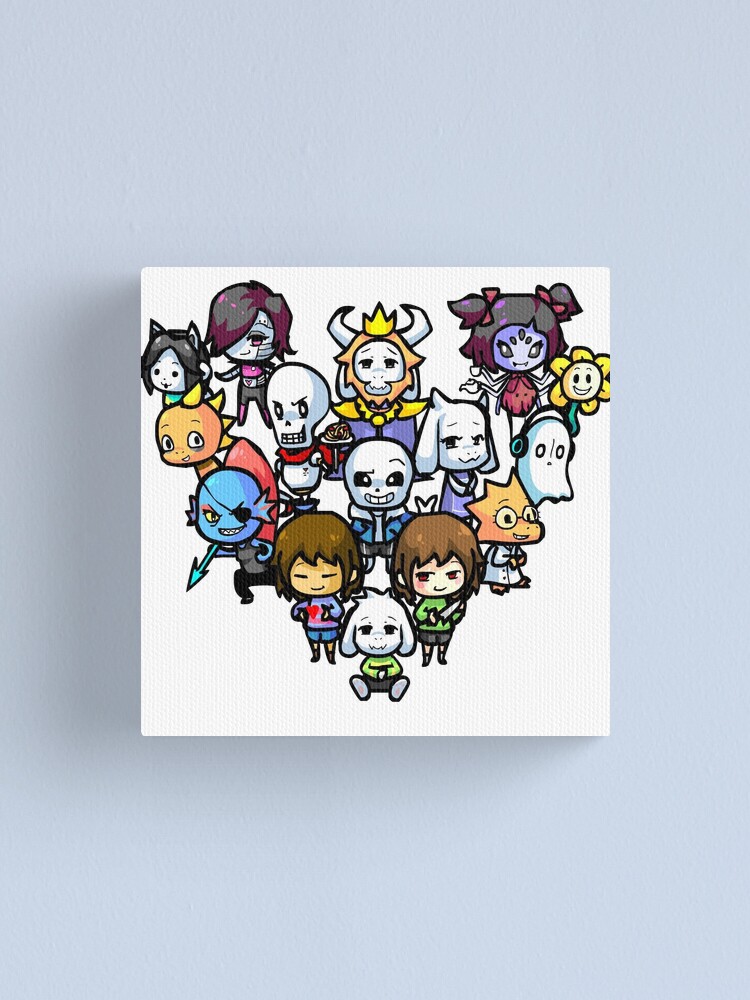 "Chibi Undertale Characters" Canvas Print by timtam13 | Redbubble