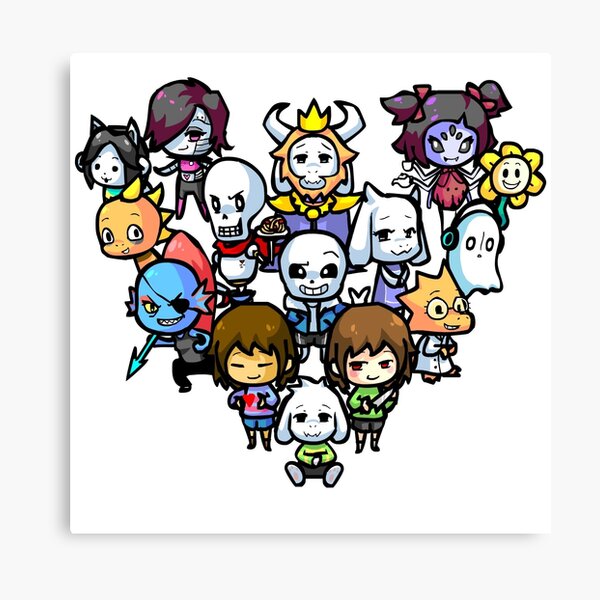 "Chibi Undertale Characters" Canvas Print by timtam13 | Redbubble