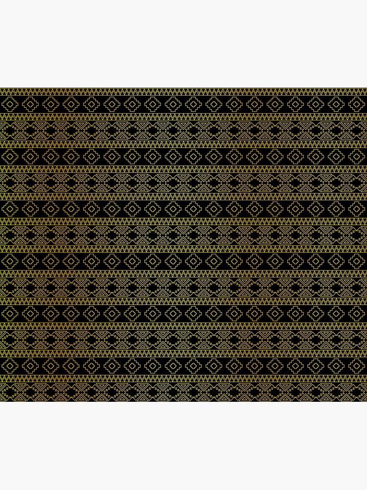 "Black and Gold Royal Aztec Tribal Pattern" Sticker for Sale by ...