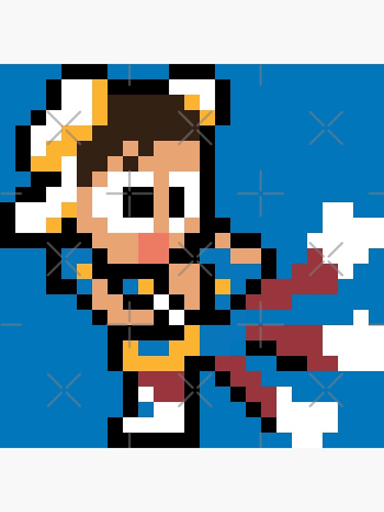 "Chun-li Lightning Legs Kicks (Street Fighter) 8-bit Retro Pixel Art ...