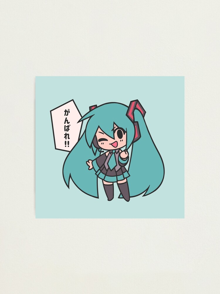 "Miku Ganbare Ganbatte Chibi" Photographic Print for Sale by c10884 ...