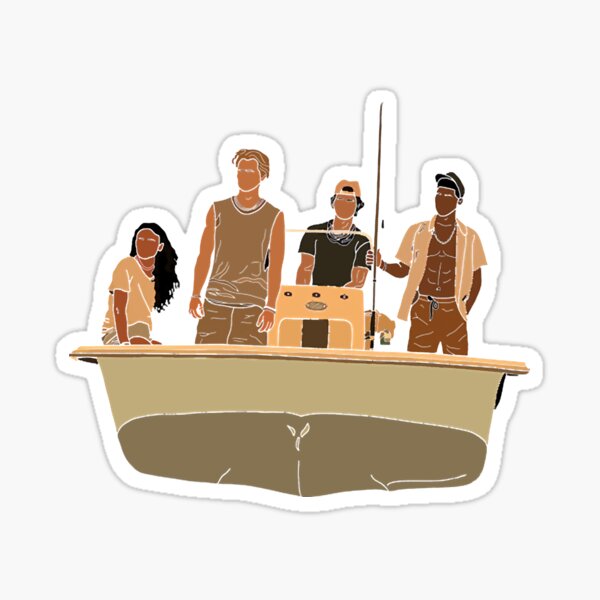 "Outer Banks Pogues Kiara, JJ, John B, & Pope" Sticker for Sale by ...