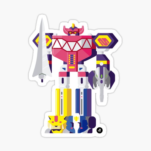 "Megazord!" Sticker for Sale by jotatrentini | Redbubble