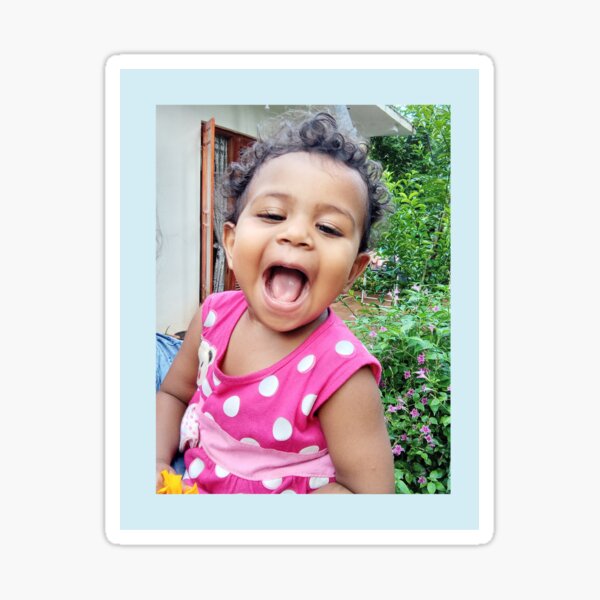 "Laughing Littel Cute Girl" Sticker for Sale by ExploreYours | Redbubble