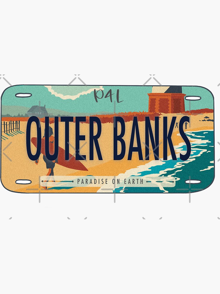 "obx license plate " Sticker for Sale by byabbeyrob | Redbubble