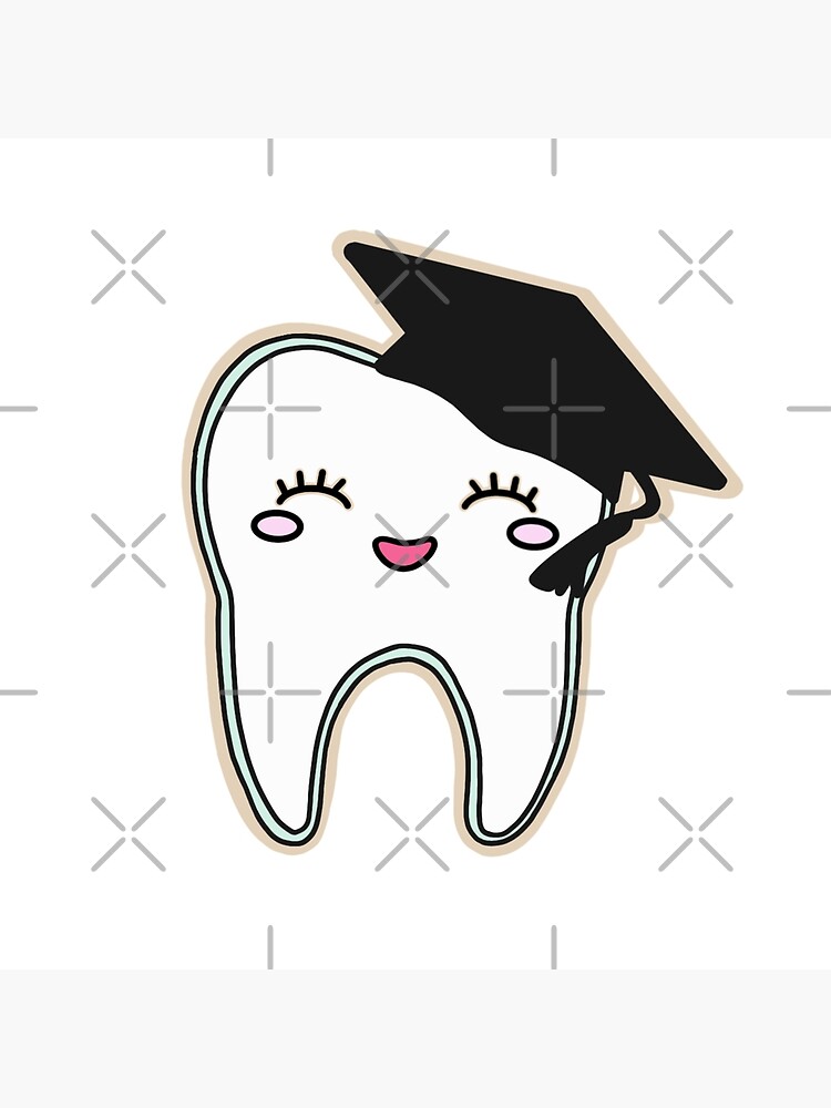 "Tooth with graduation hat" Poster by guaka-molly | Redbubble