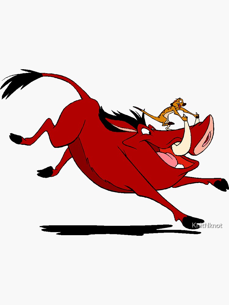 "pumba funko playing 2" Sticker by KnitNknot | Redbubble