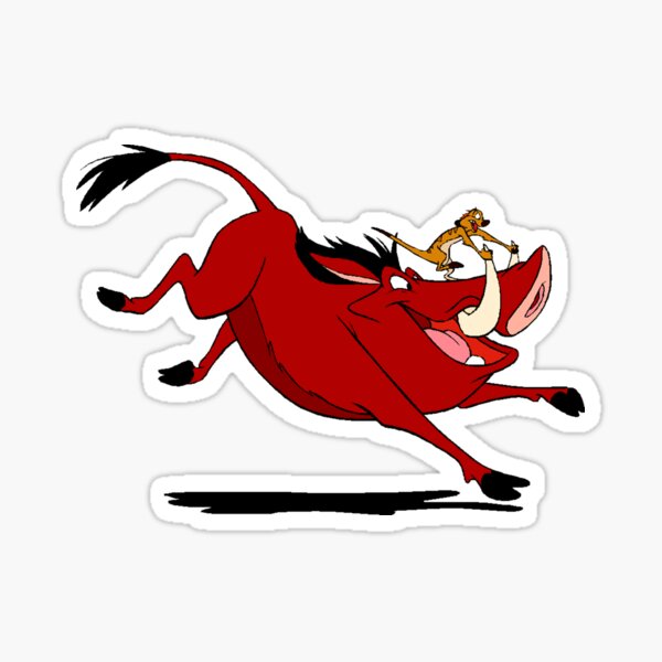 "pumba funko playing 2" Sticker by KnitNknot | Redbubble