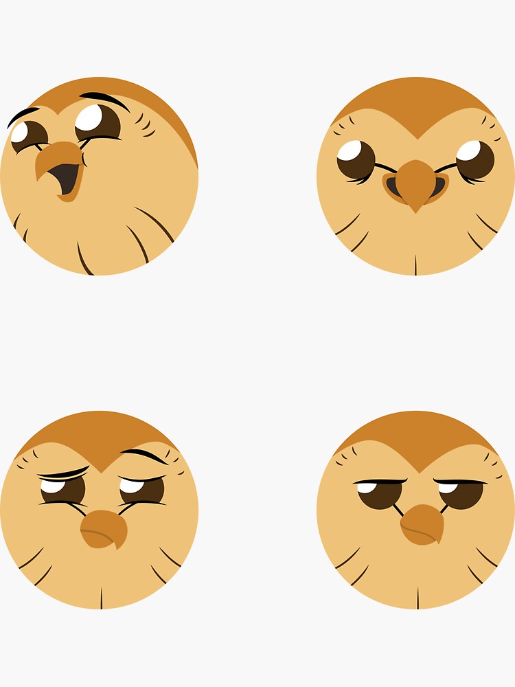 "Hooty Expressions" Sticker for Sale by InsideTheVector | Redbubble