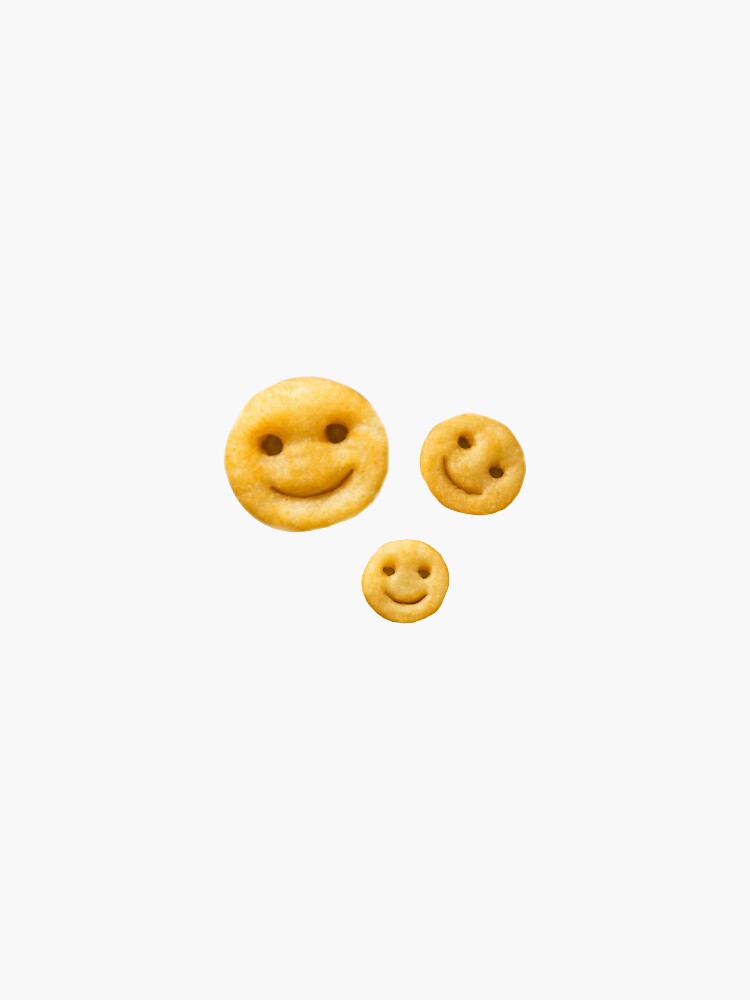 "Smiley Face Fries" Sticker for Sale by avesg | Redbubble