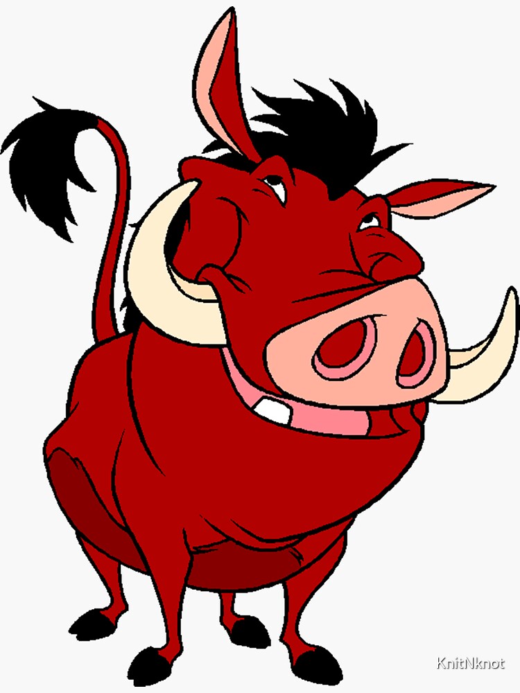 "pumba face" Sticker for Sale by KnitNknot | Redbubble