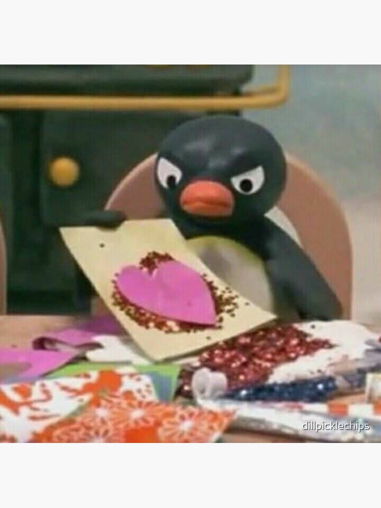 Póster «pingu amor» de dillpicklechips | Redbubble