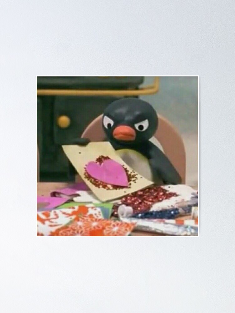 Póster «pingu amor» de dillpicklechips | Redbubble