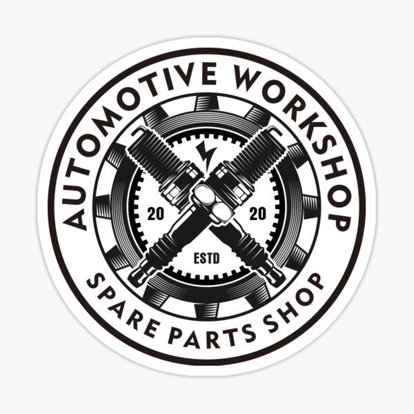 "Biker Apparel Shop Logo" Sticker for Sale by Plutondesigns | Redbubble