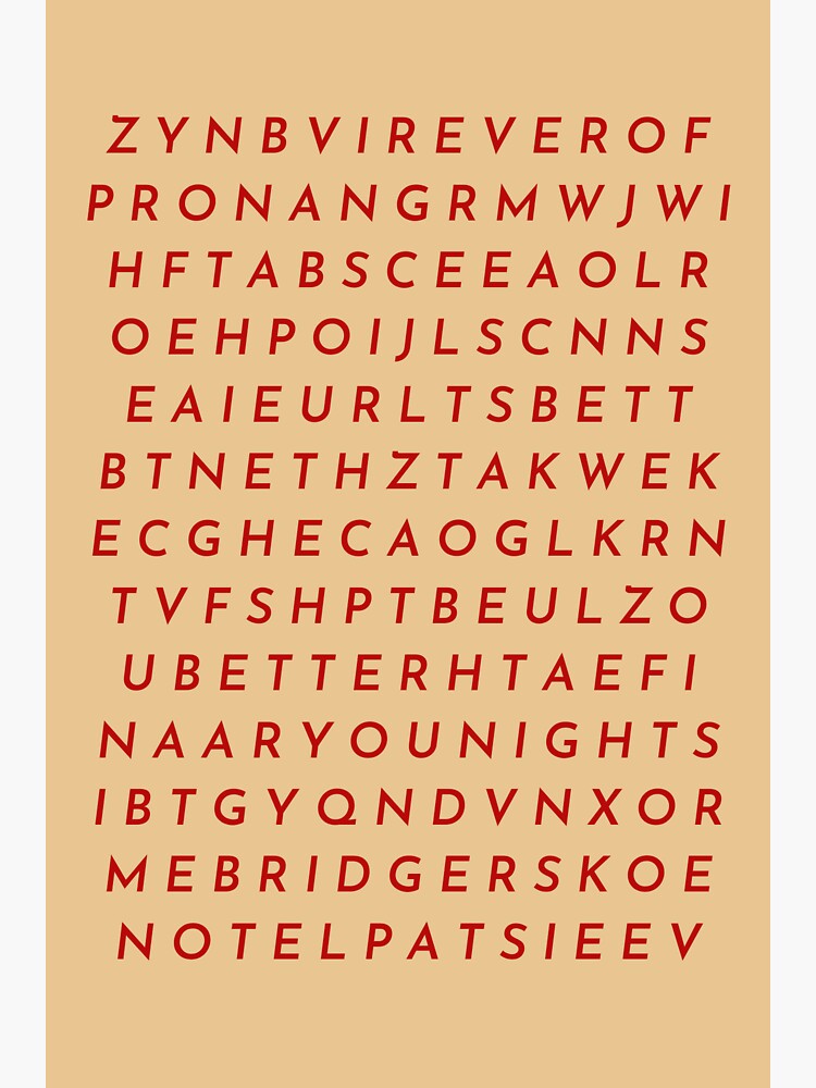 "Red (Taylor's Version) Vault Tracks Word Search" Sticker for Sale by ...