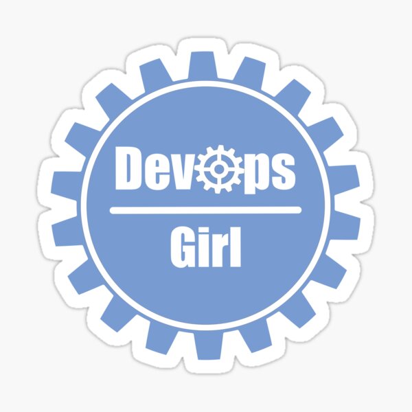 "DevOps Girl Techie - IT Nerd Design Blue Eucalyptus" Sticker for Sale ...