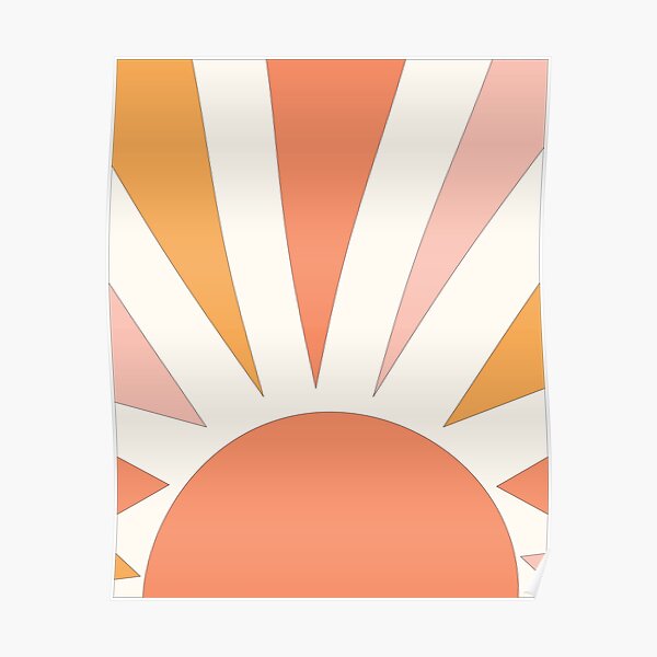 "Aesthetic Sun" Poster for Sale by designsbylivxo | Redbubble