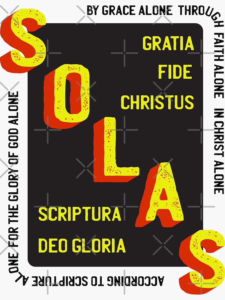 "Five Solas" Sticker for Sale by 5iveAlone | Redbubble