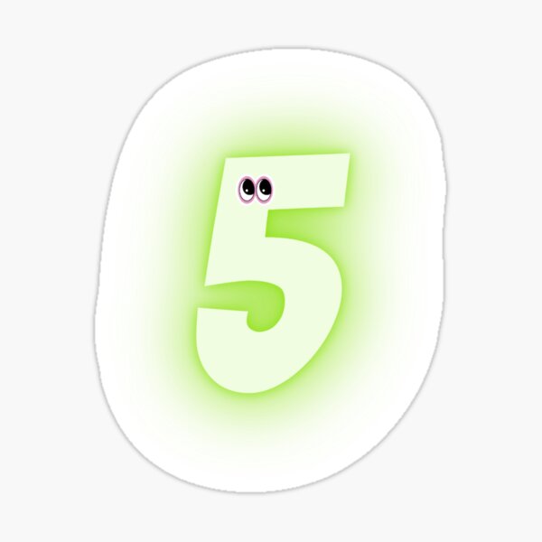 "Number stickers, fun numbers, numbers for kids, sticker, 5, Five ...