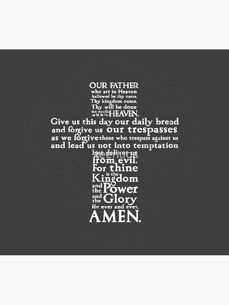 "Our Father Lord's Prayer Cross " Art Print by teenugs | Redbubble