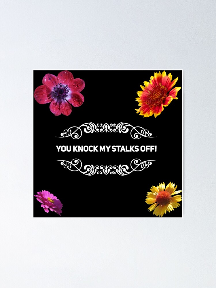 "You knock my stalks off!" Poster by stormpierce | Redbubble