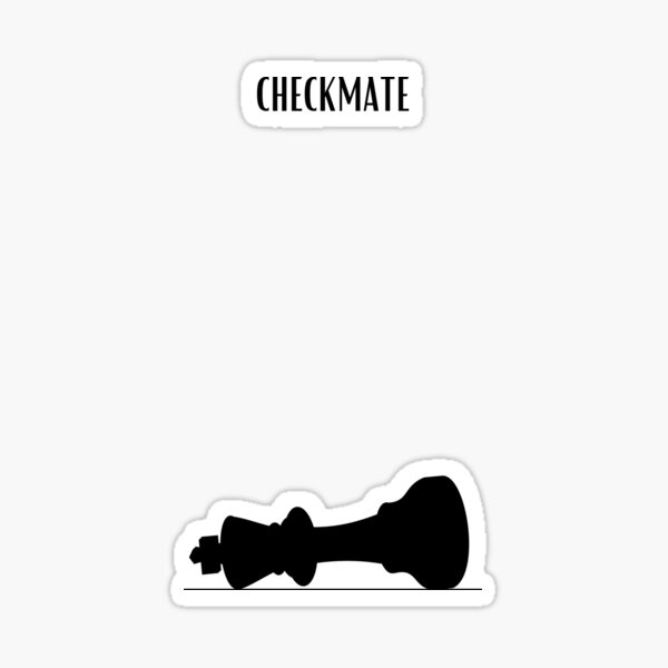 "Checkmate collection" Sticker for Sale by E4-ChessMerch | Redbubble