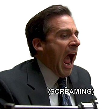 "Michael Scott - Screaming" Sticker for Sale by 8Gear | Redbubble
