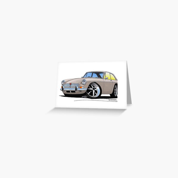 "MGB GT Beige" Greeting Card by yeomanscarart | Redbubble